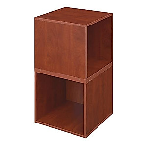 Niche Cubo Storage Organizer Open Bookshelf Set- 2 Cubes- Cherry