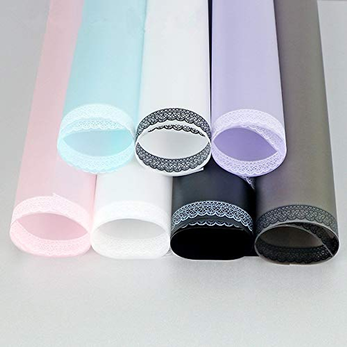 BBC Translucent Waterproof Flower Wrapping Paper, 20 Counts, 23.6x23.6 Inch (Pink)