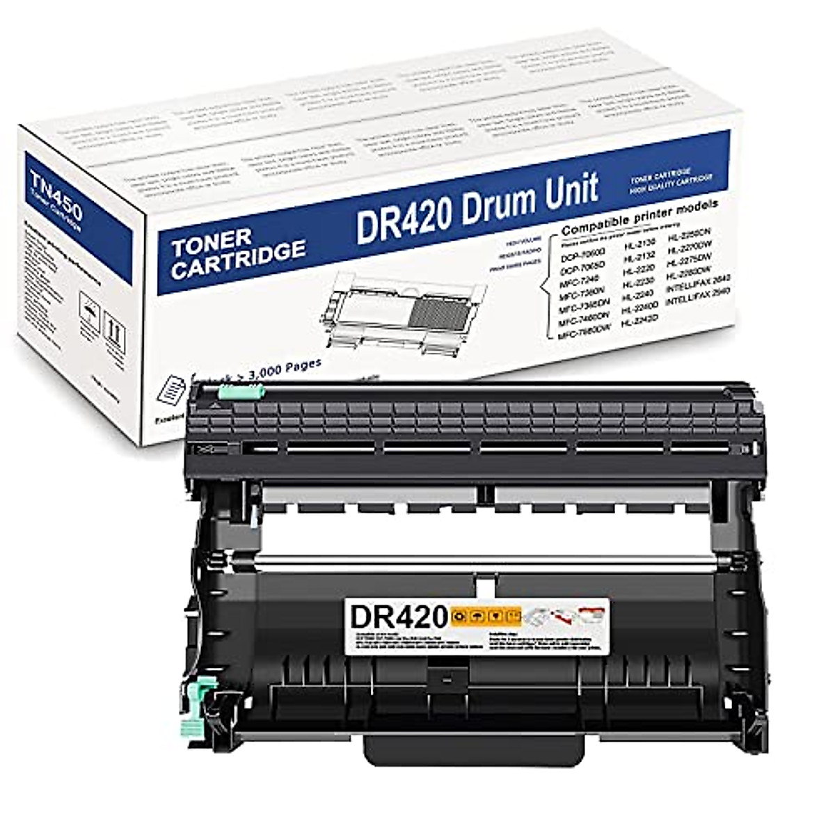 DIGITONER Yield Compatible Drum Replacement for Brother DR420 DR 420 Drum 1 Unit for Brother HL2130, HL2132, HL2220, HL2230, HL2240, HL 2240 HL2240D, HL2240DW (1 Pack)