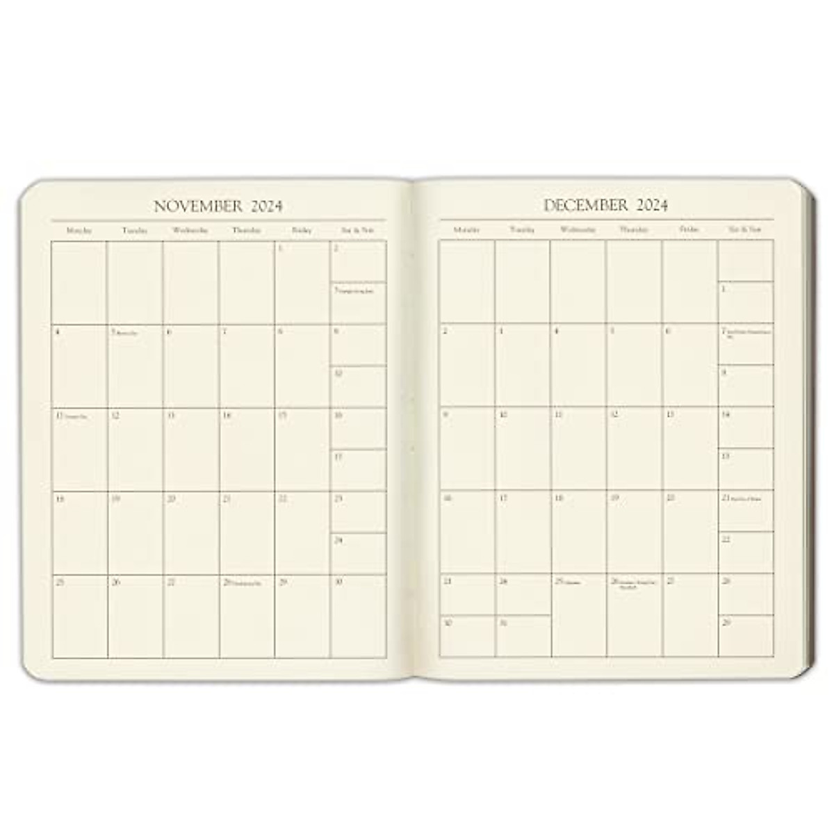 2024 Gallery Leather Large Weekly Planner - Acadia Black - 9.75x7.5"
