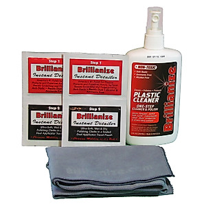 Brillianize Plastic and Glass Cleaning Kit with Microsuede Polishing Cloth