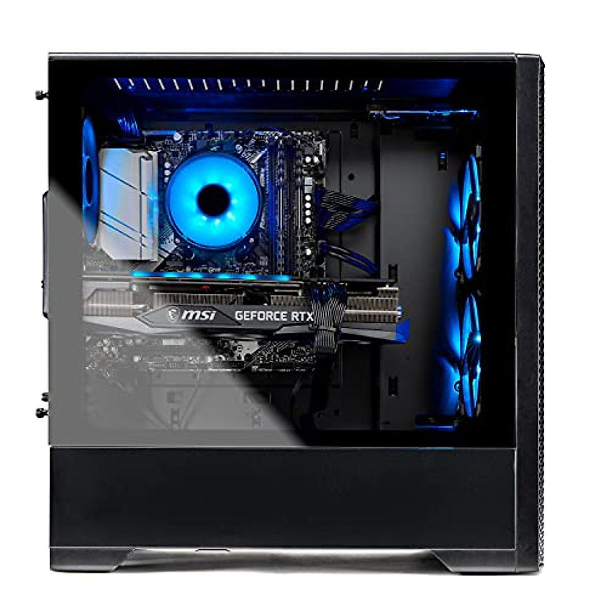 Skytech Gaming Blaze 3.0 Gaming PC Desktop – AMD Ryzen 5 3600 3.6GHz, RTX 3060 Ti 8G GDDR6, 1TB NVMe, 16G DDR4 3000, 600W Gold PSU, AC Wi-Fi, Windows 10 Home 64-bit, Black