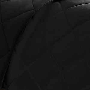 Madison Park Larkspur All Season Reversible Two Sides Down Alternative Set 3M Stain Release Comforters, King, Black/Black
