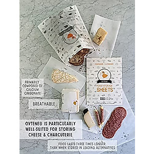 OVTENE Food Storage Bags for Cheese, Meat, and Produce - Keeps Food Fresher Longer (12 Large Bags 10”x15”)