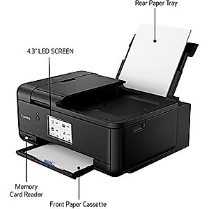 Canon All-in-One Printer Copier Scanner Fax Auto Document Feeder Photo and Document Printing Airprint (R) and Android Printing + Bonus Set of Ink and Printer Cable