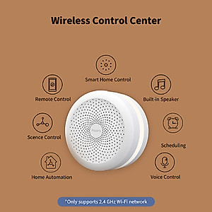 Aqara M1S Smart Hub, Wireless Smart Home Bridge for Alarm System (2.4 GHz Wi-Fi Required), Home Automation, Remote Monitor and Control, Supports Alexa, Google Assistant, Apple HomeKit and IFTTT