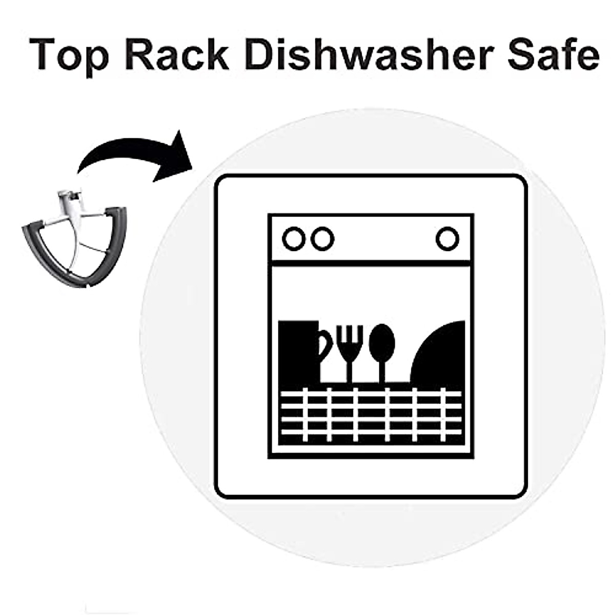 Flex Edge Beater for Kitchenaid, 4.5-5 Quart for Kitchenaid Mixer Attachments, Fits Tilt-Head for Kitchenaid Paddle with Scraper by HOZODO