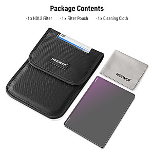 NEEWER ND1.2(4 Stops) Square ND Filter, 4"x5.65" Cinema Neutral Density Filter Compatible with Tilta Compatible with SmallRig Matte Box, Slim Multi Coated HD Optical Glass/6.25% Light Transmittance