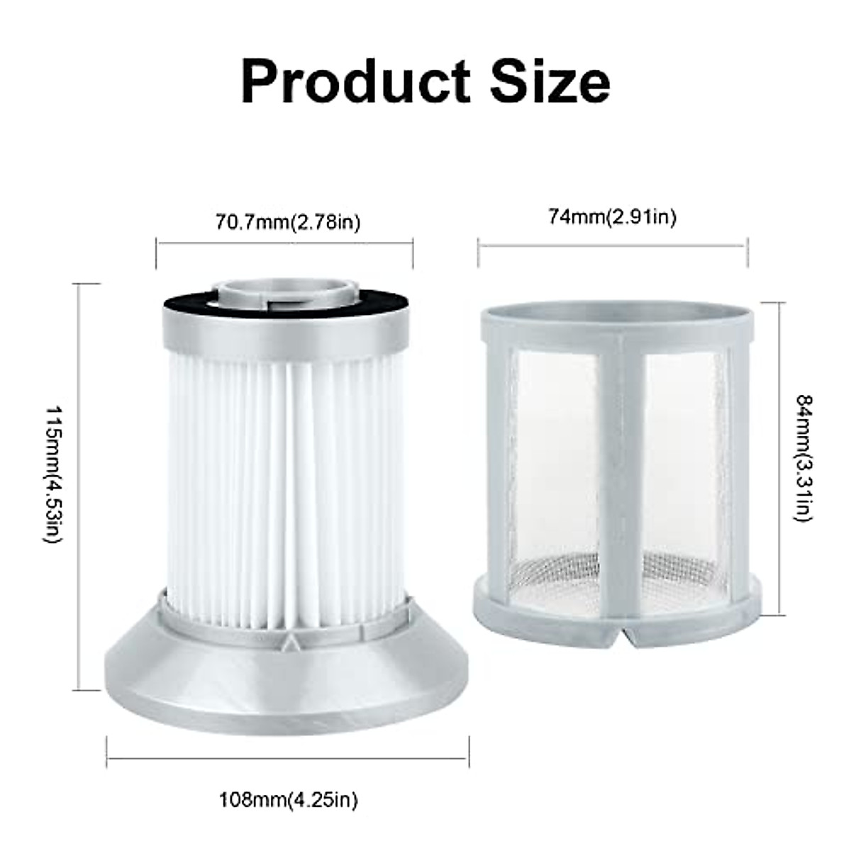 Sgizoku Replacement Filter for Bissell 2156A、1665、16652、1665W Zing Canister Vacuum Cleaner, Compare to Part 1613056 (2 Pack and 1 brush)