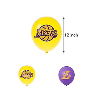 𝓛𝓪𝓴𝓮𝓻𝓼 Kobe Birthday Party Decorations 23 Basketball Party Supplies Includes Cake Cupcake Toppers Balloons Banner for Men Girls Boys