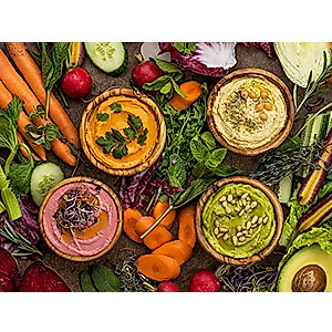 SOLTAKO 4 small dip bowls set - olive wood tapas bowls - small Mediterranean bowl for olives & BBQ sauces - dip bowl for charcuterie boards - charcuterie accessory - Ø 4"