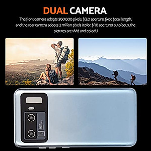 PUSOKEI 5.45 Inch HD Smartphone, Full Fit Curved Screen Cell Phones, Dual SIM Dual Standby, MTK6572 Dual Core CPU, with Built in 1500mah Lithium Battery(Grey)