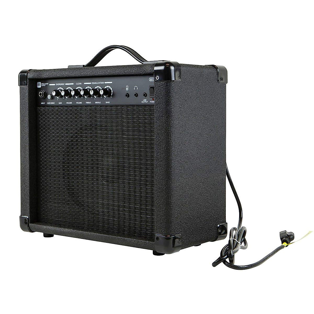 Monoprice 1x8 Guitar Combo Amplifier - Black, 20-Watt, 86dB of Gain - 1/4 Inch Input for Guitars, Aux MP3 Input, 3.5mm Headphone Output