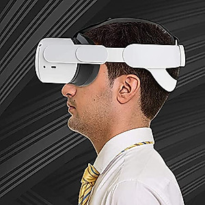 Mogzank VR Headband for Quest 2, Replacement for Elite Strap Clock Button Adjustable Non-Slip Head Strap VR Accessories