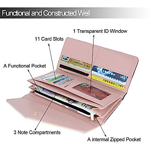 Womens Leather Wallet Purse Handbag Floral Money Clips Credit Card Case Holder