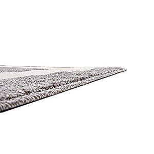 Unique Loom Del Mar Collection Area Rug-Transitional Inspired with Modern Contemporary Design, Square 8' 0" x 8' 0", Gray/Ivory