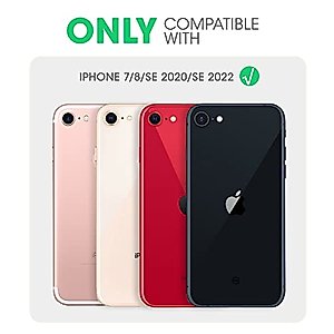 SUPCASE Unicorn Beetle Edge Series Case for iPhone SE (2020/2022) /iPhone 7 /iPhone 8, Slim Frame Clear Case with TPU Inner Bumper & Transparent Back (Black)