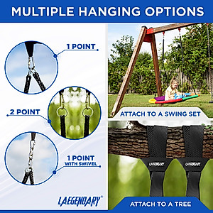 LÆGENDARY Saucer Swing for Kids and Adults - 60 Inch Round Tree Swing for Outdoor Swing
