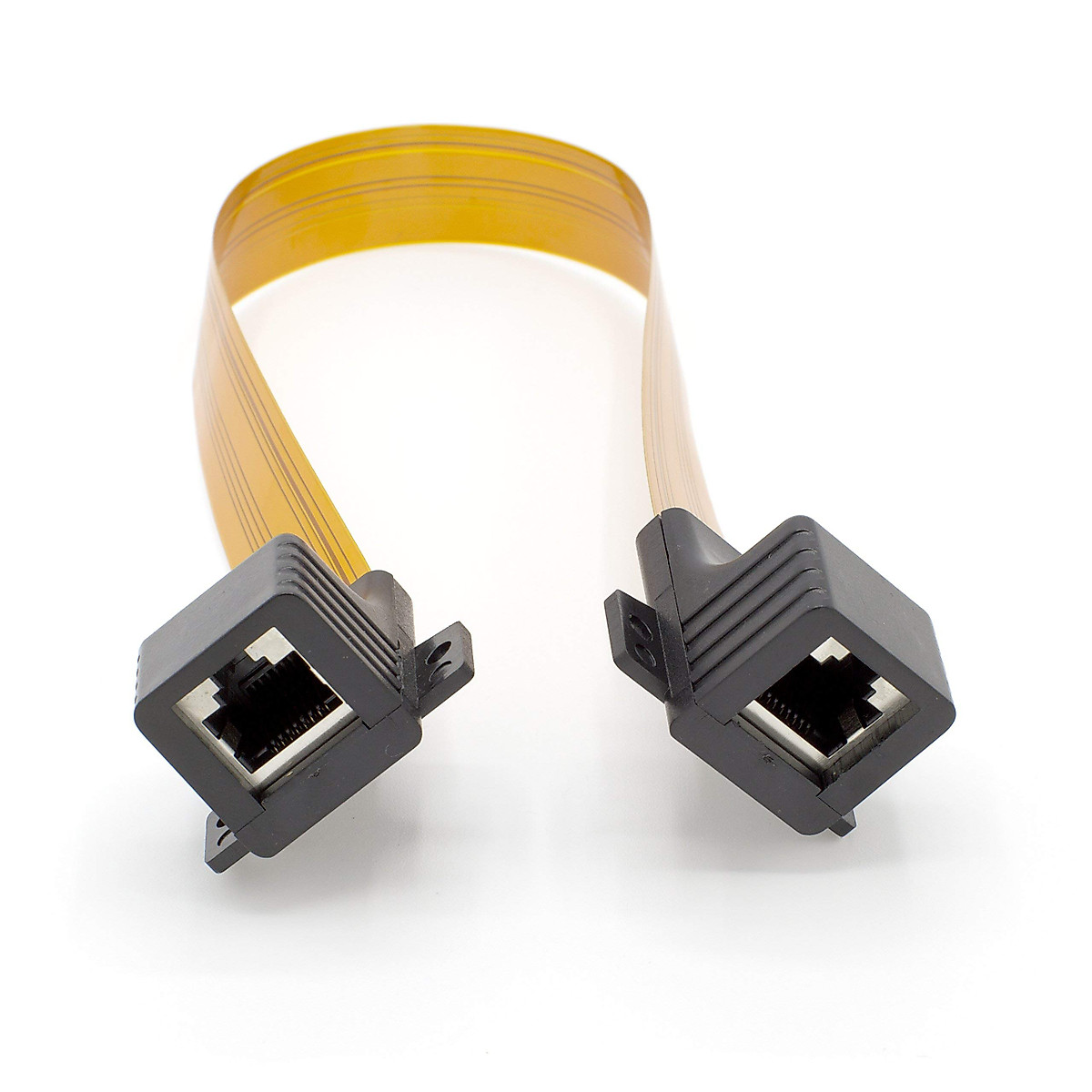 THE CIMPLE CO Ethernet Jumper Cable - Ghost Wire Cat5 or Cat6 Ethernet Jumper Cable Short (1FT) Flat Wire Thin