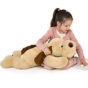 MaoGoLan Giant Dog Plush, Life Size 31" Large Stuffed Animal Dog, Fluffy and Cuddly Stuffed Puppy Stuffed Animal Throw Pillow Toy Birthday for Girls Kids