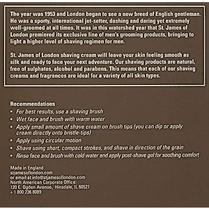 St James of London Black Pepper & Lime Shave Cream Jar, 5.07oz