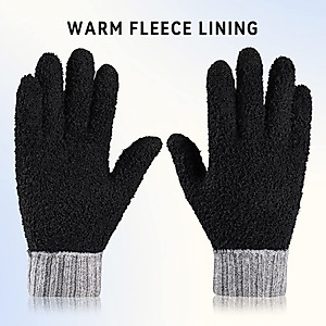 Cierto Women Winter Warm Gloves: Lightweight Touch Screen Fleece Lined Cold Weather Gloves | Fashion Knit Gloves Gift Gloves for Walking Running Cycling Driving