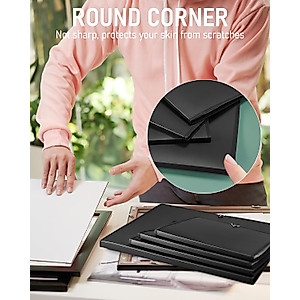 Nicpro 11x14" Art Portfolio Folder, 30 Pockets Display 60 Pages Art Painting Portfolio Binder with Clear Plastic Sleeves, Presentation Storage Book for Kids & Artists Artwork Drawing - (Black)