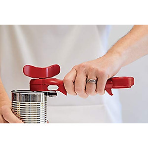 Kuhn Rikon Auto Safety Master Opener for Cans, Bottles and Jars, 9 x 2.75 inches, Red