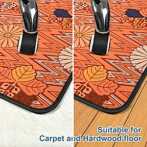 Mapuon Heavy Duty Desk Chair Mat for Carpet & Hardwood Floors, 48" x 36" Exquisite Jacquard Floor Mat Office Chair Mat for Carpeted Floors and Hardwood Floor for Home Office