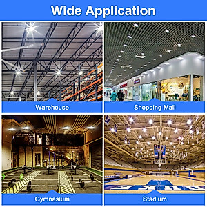 OPENLUX 150W UFO LED High Bay Light, UL DLC Listed, IP65 Waterproof, 22500LM, 5000K, 0-10V Dimmable, Commercial Grade, 5 Year Warranty