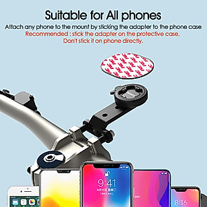 Out-Front Bike Phone Mount, Universal Aluminum Bike Cell phone Holder with Adapter, Mountain Bike Quick Install Stem Phone Mount for iPhone 13/ 12/ 11 Pro Max, Galaxy and More 4.7 - 7.0" Phone - Gen 2