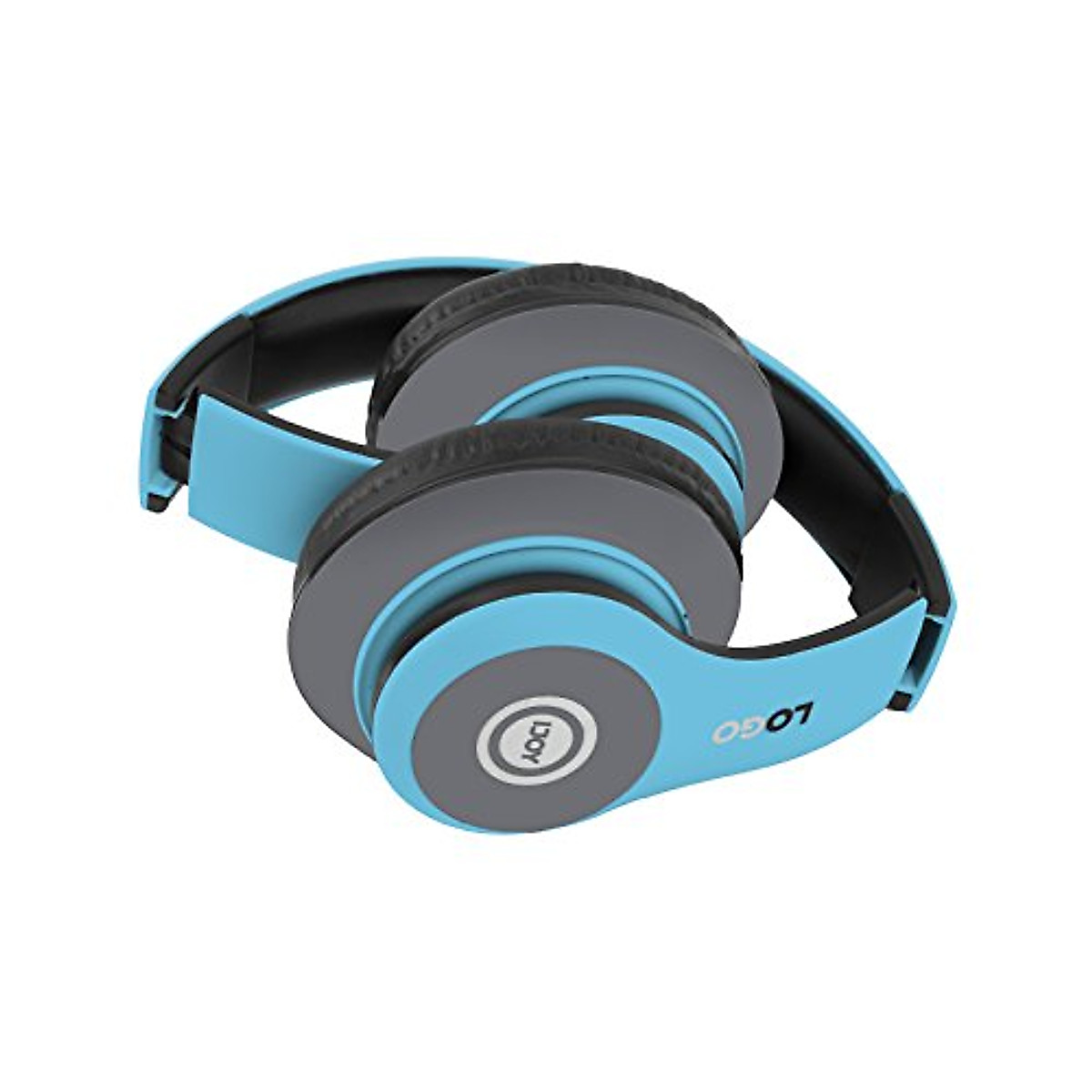 iJoy Bluetooth Headphones Over Ear, Wireless and Wired Foldable Headset Built-in Microphone, FM, Micro SD Card Slot - (Blue) Adults Kids Boys