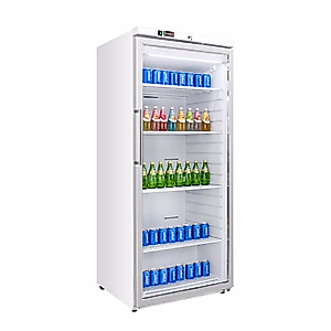 BLUELINETECH Display Refrigerator 18.6Cu.ft, 33-45℉, White, for Food and Beverage Refrigeration, for Commercial Kitchen, Home, Canteen, Restaurant