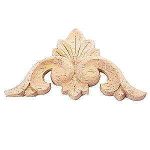 4-Pack Wood Carved Appliques Onlay Decal for Furniture, 6x6cm/2.36"x2.36", Corner Decal for Desk Cabinet Mirror Dresser Drawer Home Decoration