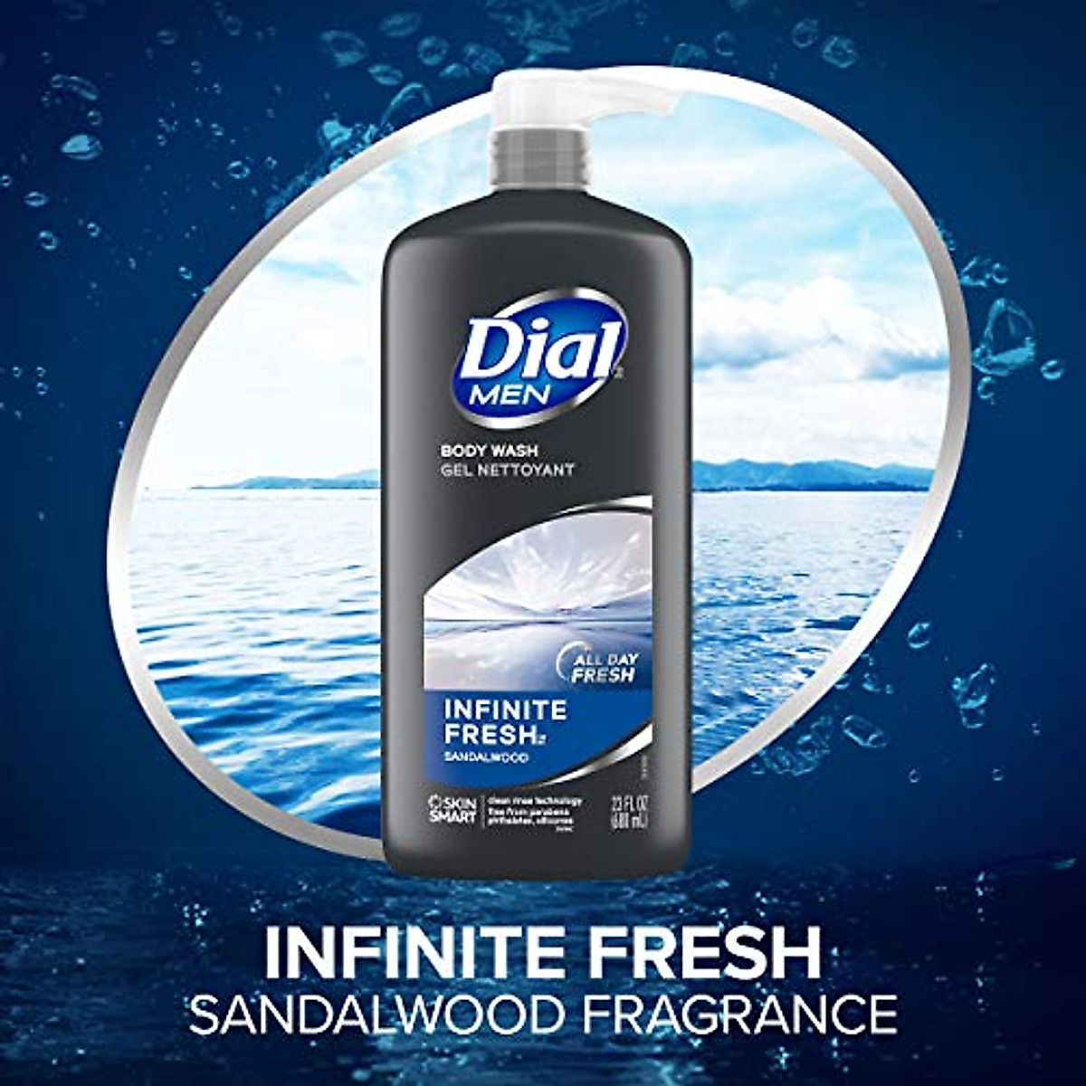 Dial Men Body Wash, Infinite Fresh, 69 fl oz (3-23 fl oz Bottles)