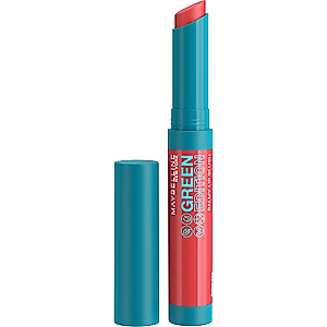 Maybelline Green Edition Balmy Lip Blush, Formulated With Mango Oil, Dusk, Cherry Pink, 1 Count