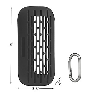 HUAYUWA Silicone Cover Sleeve (Black) Compatible for Bose SoundLink Flex Bluetooth Portable Speaker