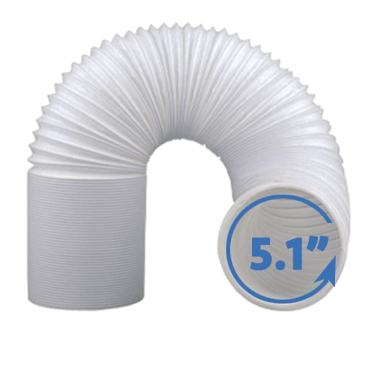 Air Conditioner Hose, Portable Exhaust Vent Hose with 5.1 Inch Diameter - Clockwise, with Length up to 80"