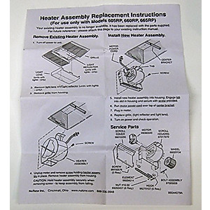 NuTone S97017648 Heater Motor Assembly