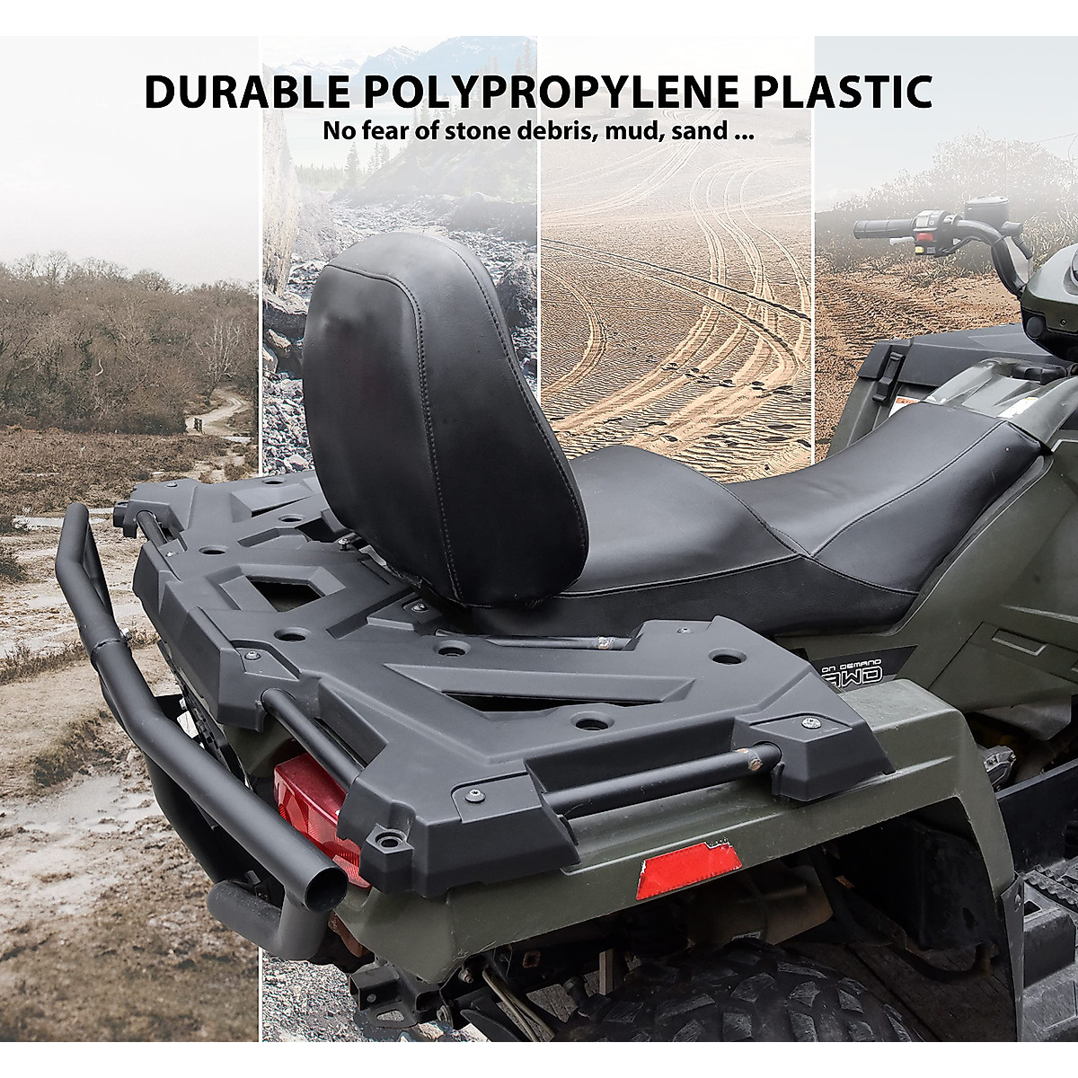 SAUTVS Rear Rack Back Rack Plastic Storage for Polaris Sportsman 570 2014-2020, Sportsman 450 2016-2020, Sportsman Touring 570 SP 2015-2021, Sportsman Touring 570 EFI 2014-2023, Replace# 2635059-070