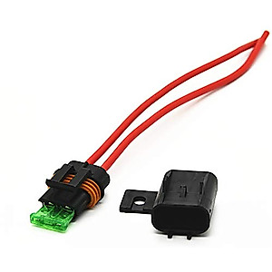 Automotive/Marine Weatherproof Blade Style ATO/ATC Fuse Holder with Cover, 12 AWG, 30A, 6 Pack
