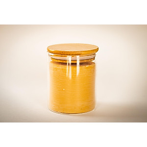 BeeTheLight Beeswax Jar Candle - 100% Pure USA Bees Wax in Glass Container - All Natural Light Honey Scent