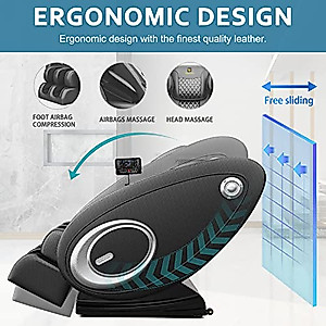 Massage Chair Blue-Tooth Connection and Speaker, Recliner with Zero Gravity with Full Body Air Pressure, Easy to Use at Home and in The Office