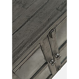 Jofran Inc. Rustic Shores Coastal Distressed Acacia Credenza Cabinet with Storage