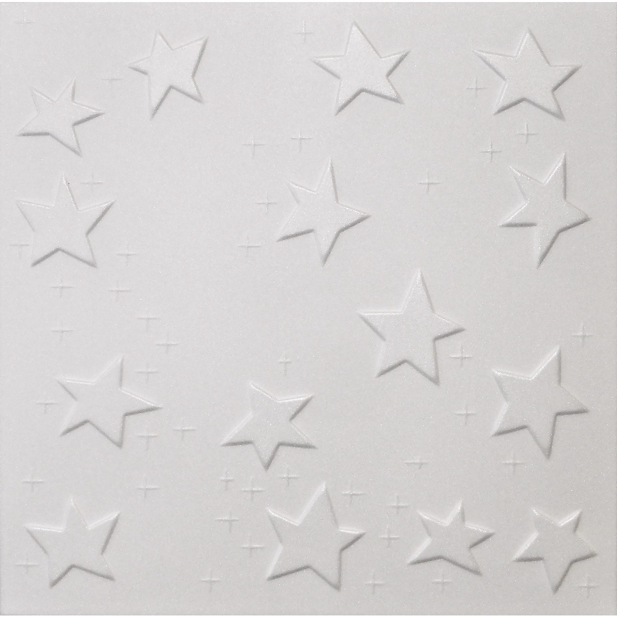 Euro-Deco Ceilings, Inc. Decorative Styrofoam Glue Up Ceiling Tile R66W 20 x 20 Tin Look White