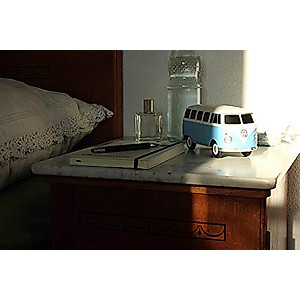 BRISA VW Collection - Volkswagen Samba Bus T1 Camper Van Portable Bluetooth Speaker, Wireless/Cordless with Great Sound Quality & Unique Design (Scale: 1:20 / Blue & White)