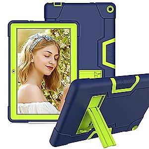 Mignova For Walmart surf onn Tablet Pro 10.1 Case Model 10003562 Tablet Soft Silicone & Had Back Cover For Walmart Onn 10.1 inch Pro Android Tablet 2020 Case Kids Friendly Shock-Resistant (Navy+Green)