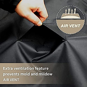 Ourdoor Swing Cove, 3 Triple Seater Hammock Cover Garden Swing Cover Garden Hammock Glider Chair Cover Outdoor Swing Cover UV Resistant Swing Canopy Cover (100*59*72) inch Black