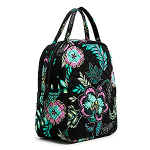 Vera Bradley Women's Cotton Lunch Bunch Lunch Bag, Island Garden - Recycled Cotton, One Size