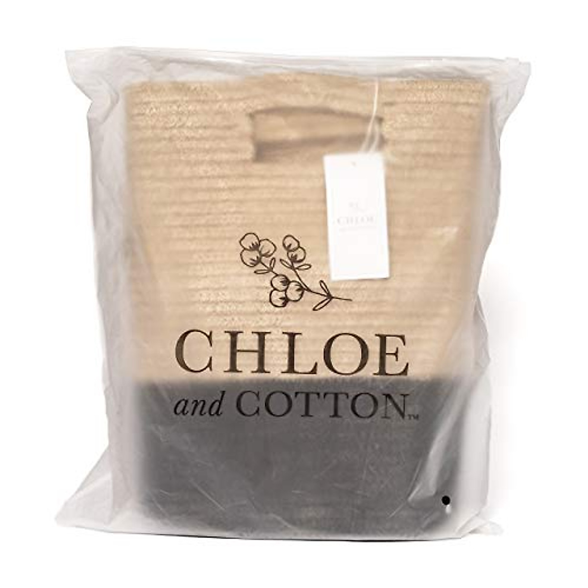 Woven Rope Storage Basket | 19" Tall Jute Basket for Blankets, Kids Toys, & Baby Nursery Clothes | Designed by Chloe and Cotton